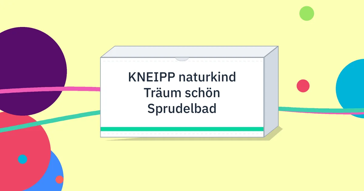 Symbolbild: Packung mit der Aufschrift KNEIPP naturkind Träum schön Sprudelbad (PZN 18052983) – Verfügbarkeit und Bezug in Apotheken in Frankfurt am Main
