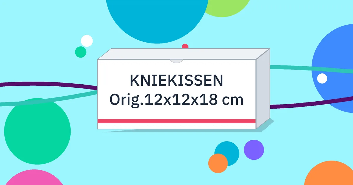 Symbolbild: Packung mit der Aufschrift KNIEKISSEN Orig.12x12x18 cm (PZN 00214391) – Verfügbarkeit und Bezug in Apotheken in Frankfurt am Main