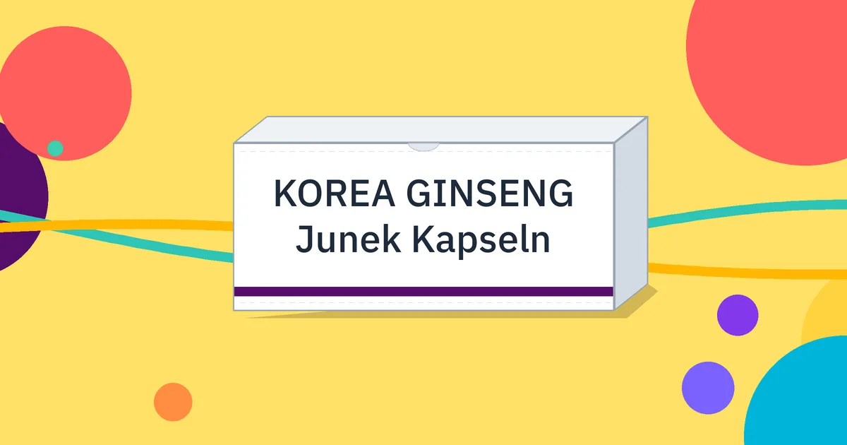 Symbolbild: Packung mit der Aufschrift KOREA GINSENG Junek Kapseln (PZN 00282895) – Verfügbarkeit und Bezug in Apotheken in Frankfurt am Main