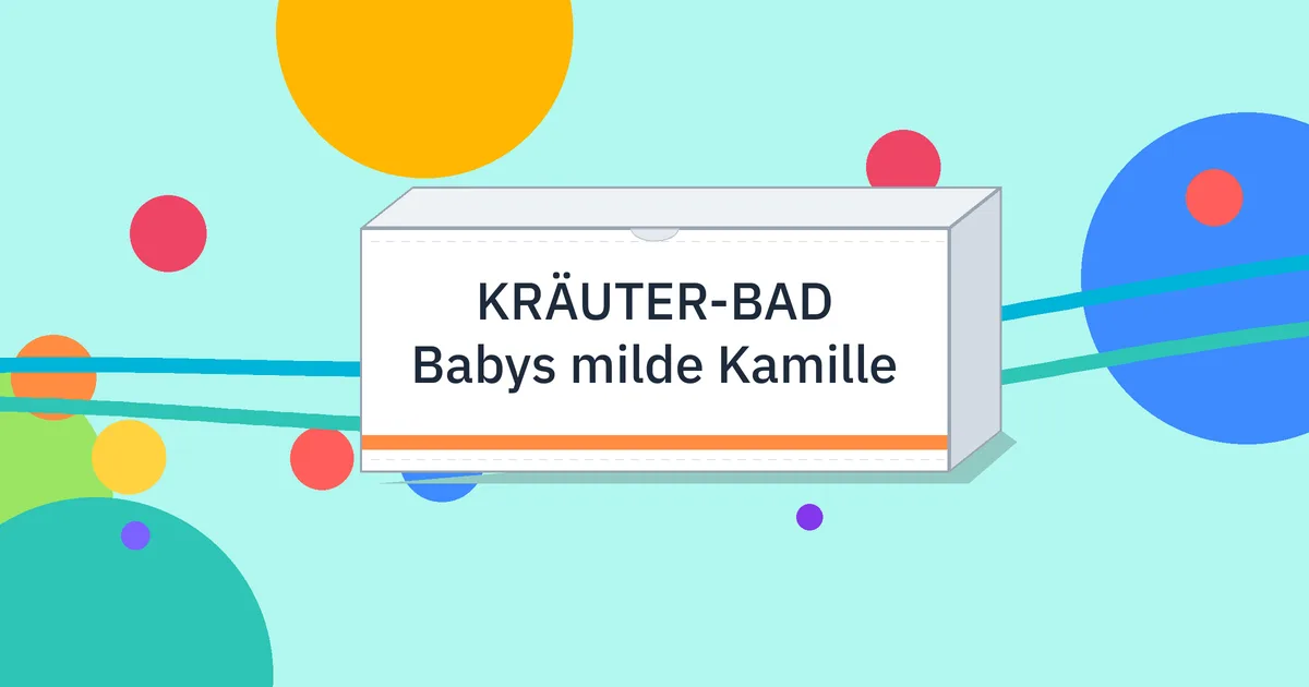 Symbolbild: Packung mit der Aufschrift KRÄUTER-BAD Babys milde Kamille (PZN 19462855) – Verfügbarkeit und Bezug in Apotheken in Frankfurt am Main