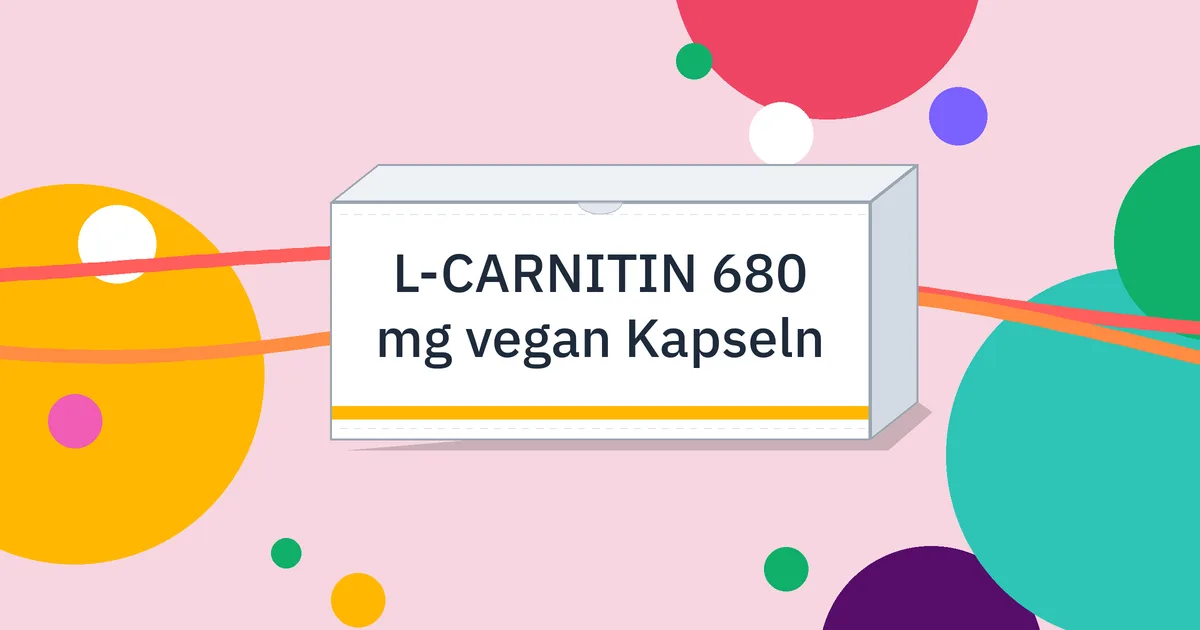 Symbolbild: Packung mit der Aufschrift L-CARNITIN 680 mg vegan Kapseln (PZN 13947416) – Verfügbarkeit und Bezug in Apotheken in Frankfurt am Main