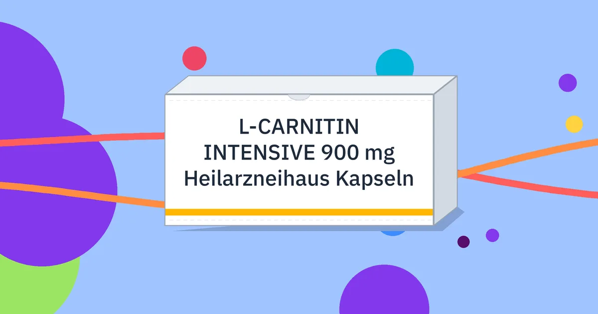 Symbolbild: Packung mit der Aufschrift L-CARNITIN INTENSIVE 900 mg Heilarzneihaus Kapseln (PZN 15875856) – Verfügbarkeit und Bezug in Apotheken in Frankfurt am Main