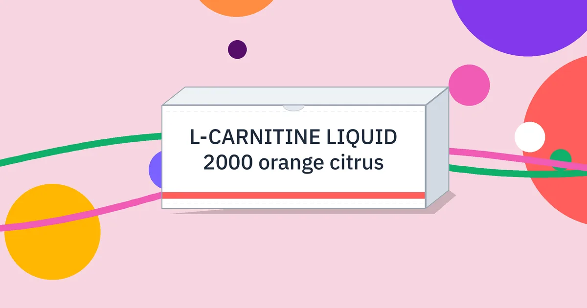 Symbolbild: Packung mit der Aufschrift L-CARNITINE LIQUID 2000 orange citrus (PZN 09517762) – Verfügbarkeit und Bezug in Apotheken in Frankfurt am Main