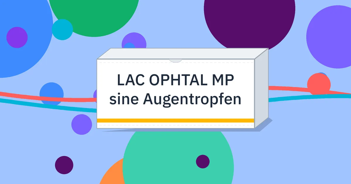 Symbolbild: Packung mit der Aufschrift LAC OPHTAL MP sine Augentropfen (PZN 05385192) – Verfügbarkeit und Bezug in Apotheken in Frankfurt am Main