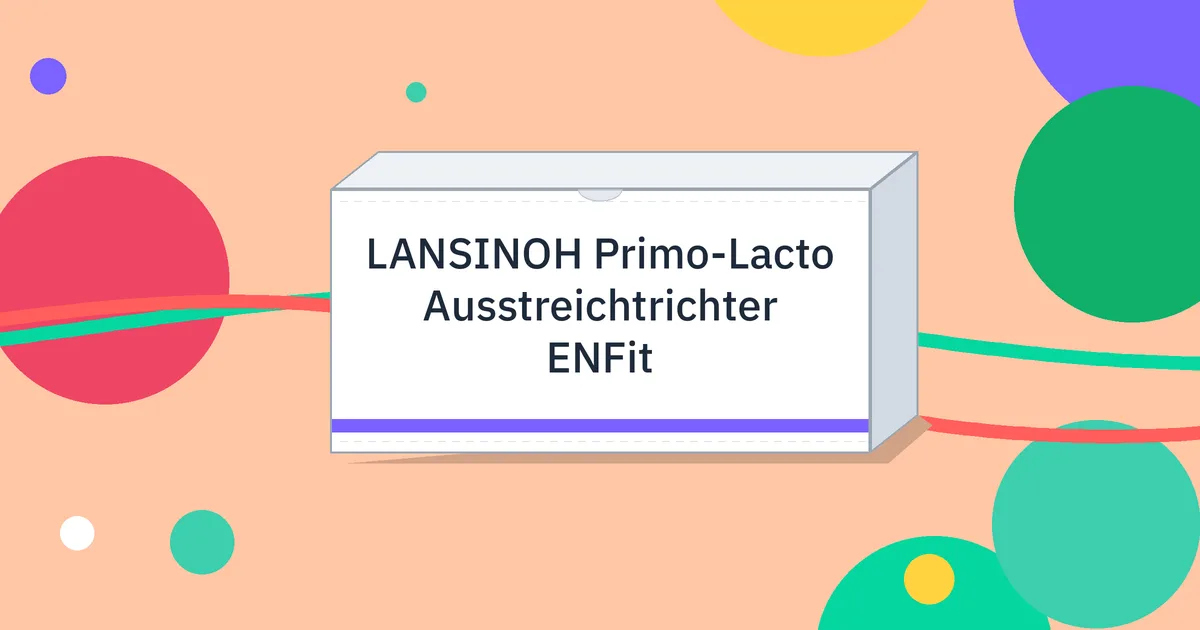 Symbolbild: Packung mit der Aufschrift LANSINOH Primo-Lacto Ausstreichtrichter ENFit (PZN 16736826) – Verfügbarkeit und Bezug in Apotheken in Frankfurt am Main