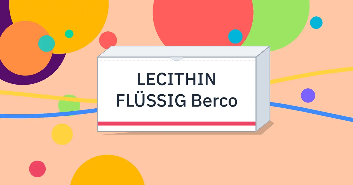 Symbolbild: Packung mit der Aufschrift LECITHIN FLÜSSIG Berco (PZN 04777398) – Verfügbarkeit und Bezug in Apotheken in Frankfurt am Main