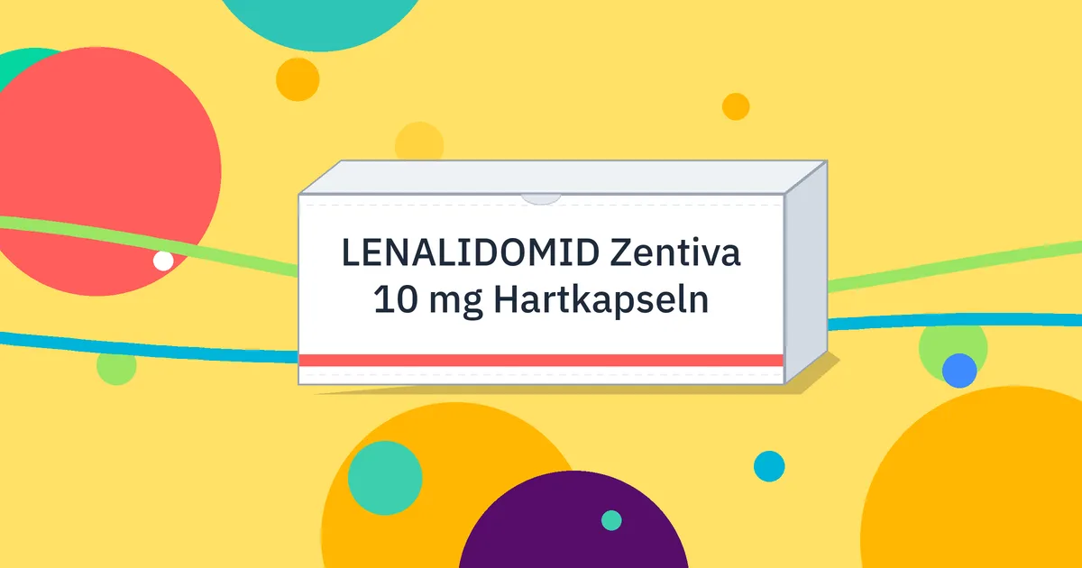 Symbolbild: Packung mit der Aufschrift LENALIDOMID Zentiva 10 mg Hartkapseln (PZN 17444178) – Verfügbarkeit und Bezug in Apotheken in Frankfurt am Main