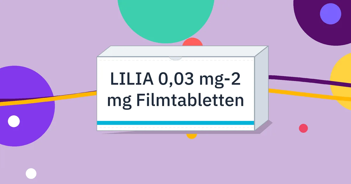 Symbolbild: Packung mit der Aufschrift LILIA 0,03 mg-2 mg Filmtabletten (PZN 06119417) – Verfügbarkeit und Bezug in Apotheken in Frankfurt am Main