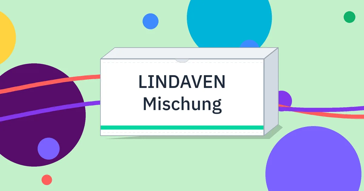 Symbolbild: Packung mit der Aufschrift LINDAVEN Mischung (PZN 14264889) – Verfügbarkeit und Bezug in Apotheken in Frankfurt am Main