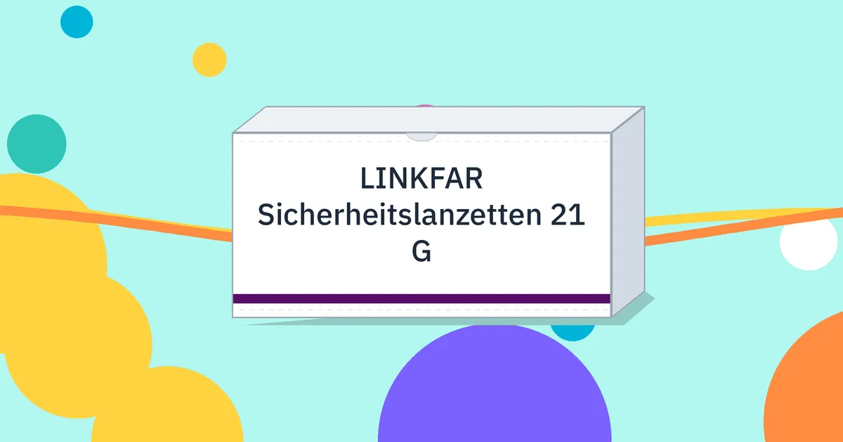 Symbolbild: Packung mit der Aufschrift LINKFAR Sicherheitslanzetten 21 G (PZN 19124727) – Verfügbarkeit und Bezug in Apotheken in Frankfurt am Main