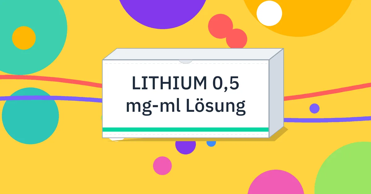 Symbolbild: Packung mit der Aufschrift LITHIUM 0,5 mg-ml Lösung (PZN 20346663) – Verfügbarkeit und Bezug in Apotheken in Frankfurt am Main