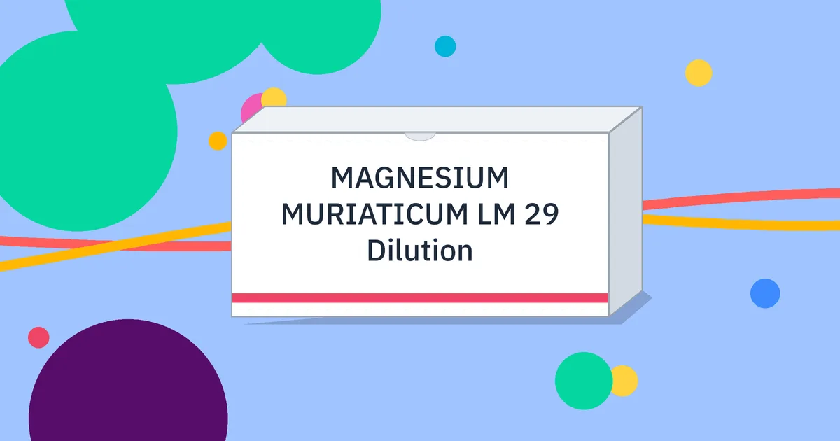 Symbolbild: Packung mit der Aufschrift MAGNESIUM MURIATICUM LM 29 Dilution (PZN 12939018) – Verfügbarkeit und Bezug in Apotheken in Frankfurt am Main