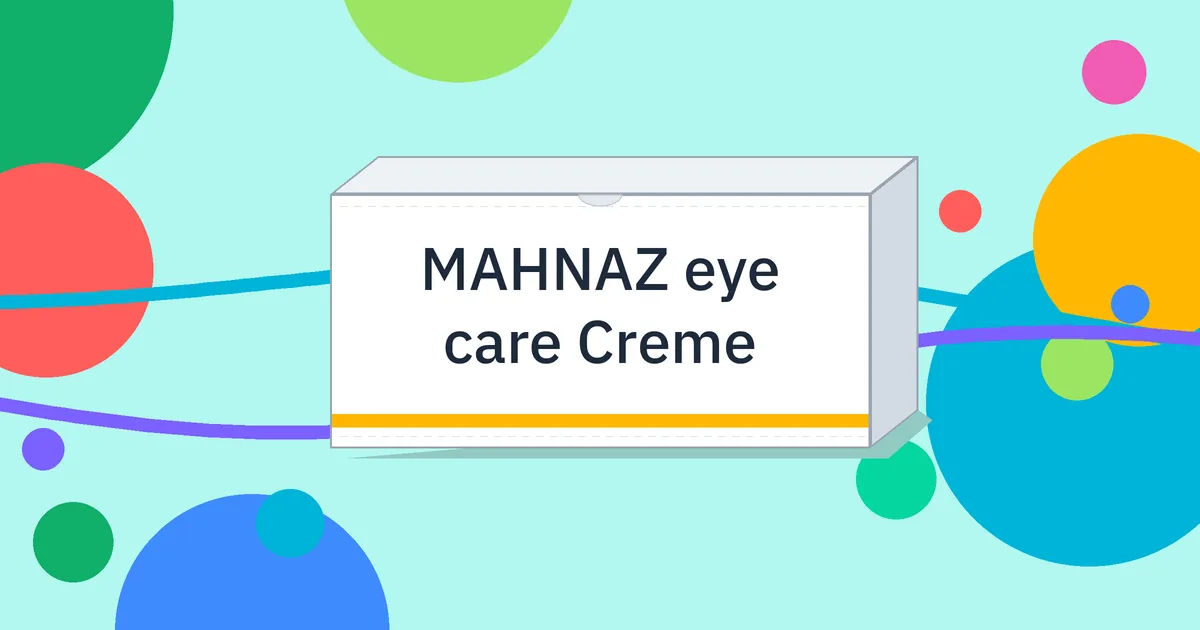 Symbolbild: Packung mit der Aufschrift MAHNAZ eye care Creme (PZN 00248510) – Verfügbarkeit und Bezug in Apotheken in Frankfurt am Main
