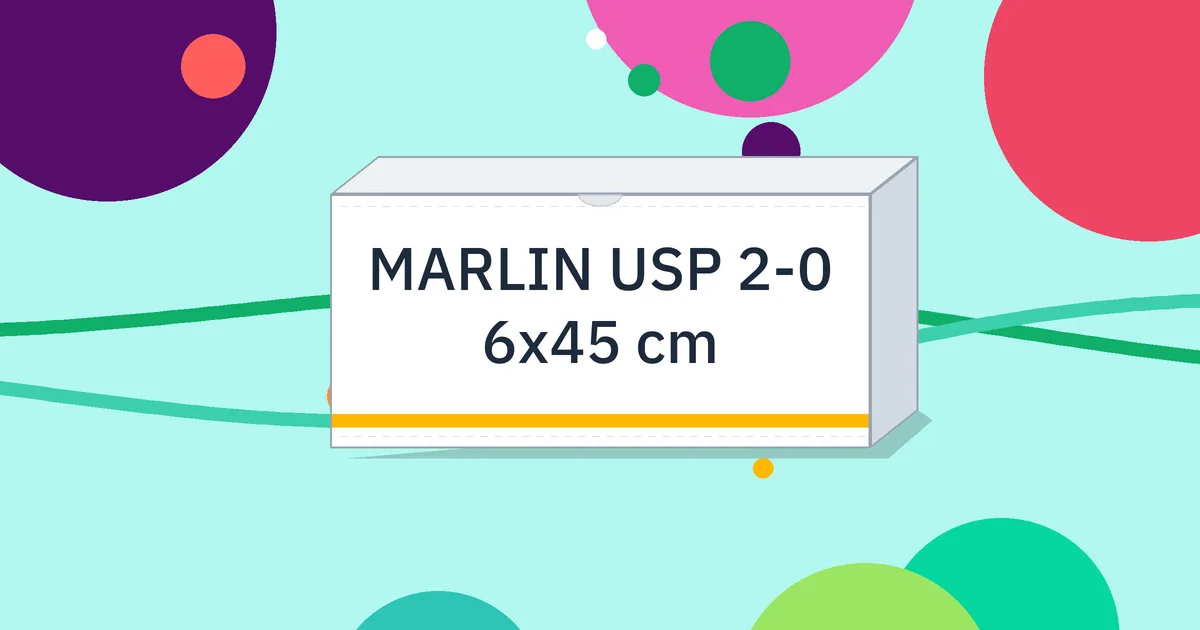 Symbolbild: Packung mit der Aufschrift MARLIN USP 2-0 6x45 cm (PZN 07327402) – Verfügbarkeit und Bezug in Apotheken in Frankfurt am Main