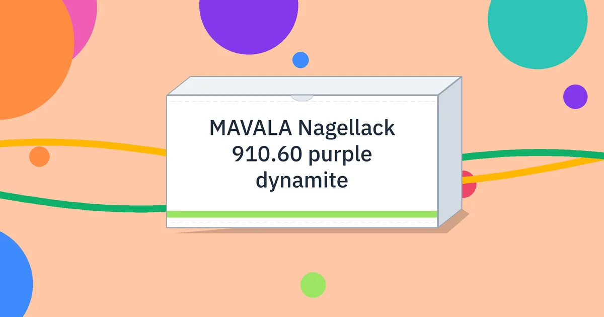 Symbolbild: Packung mit der Aufschrift MAVALA Nagellack 910.60 purple dynamite (PZN 16152404) – Verfügbarkeit und Bezug in Apotheken in Frankfurt am Main