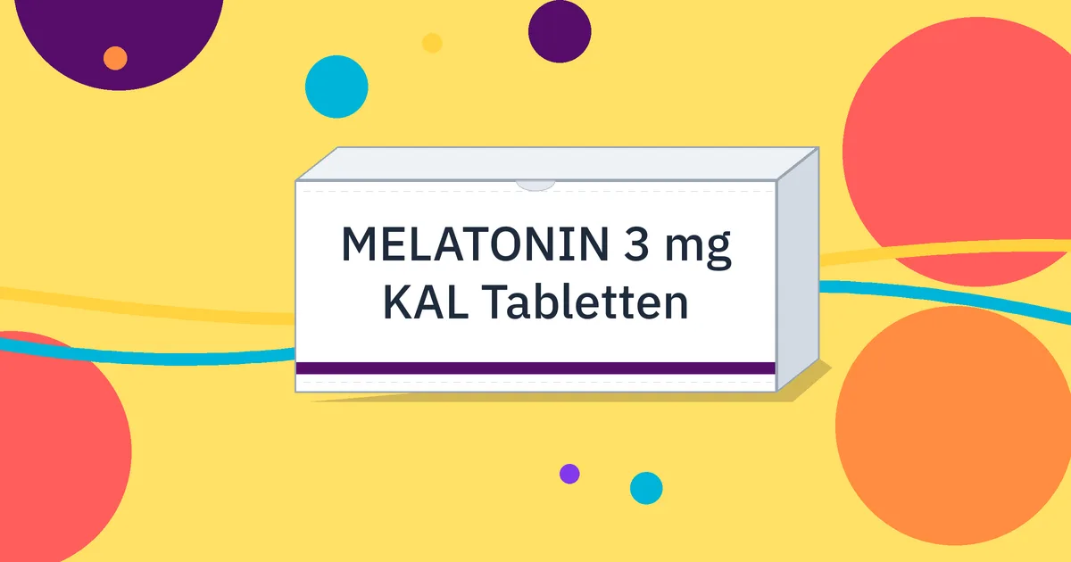 Symbolbild: Packung mit der Aufschrift MELATONIN 3 mg KAL Tabletten (PZN 15880389) – Verfügbarkeit und Bezug in Apotheken in Frankfurt am Main