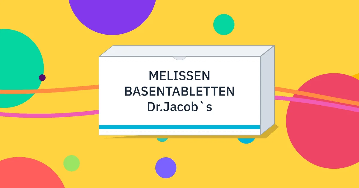 Symbolbild: Packung mit der Aufschrift MELISSEN BASENTABLETTEN Dr.Jacob`s (PZN 06407576) – Verfügbarkeit und Bezug in Apotheken in Frankfurt am Main