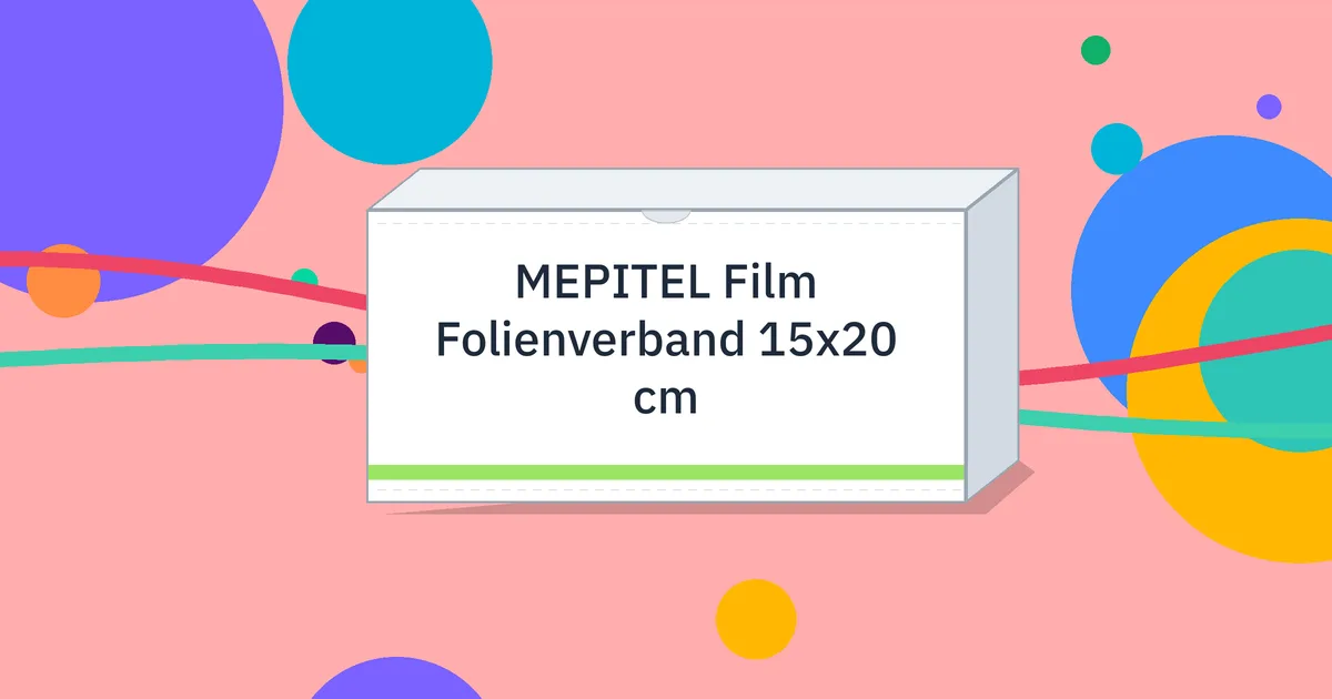 Symbolbild: Packung mit der Aufschrift MEPITEL Film Folienverband 15x20 cm (PZN 11003088) – Verfügbarkeit und Bezug in Apotheken in Frankfurt am Main