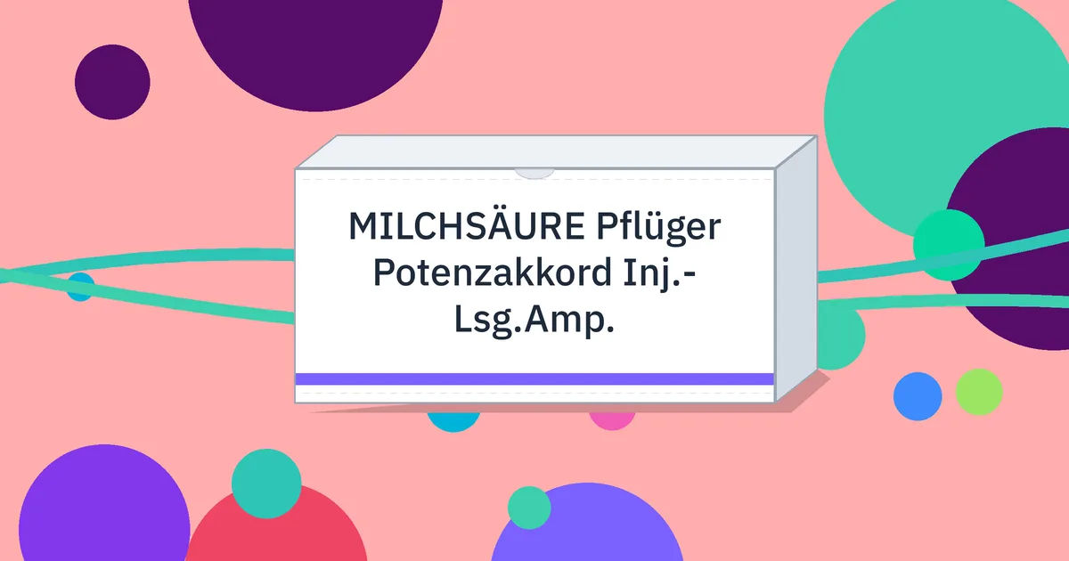 Symbolbild: Packung mit der Aufschrift MILCHSÄURE Pflüger Potenzakkord Inj.-Lsg.Amp. (PZN 12777225) – Verfügbarkeit und Bezug in Apotheken in Frankfurt am Main