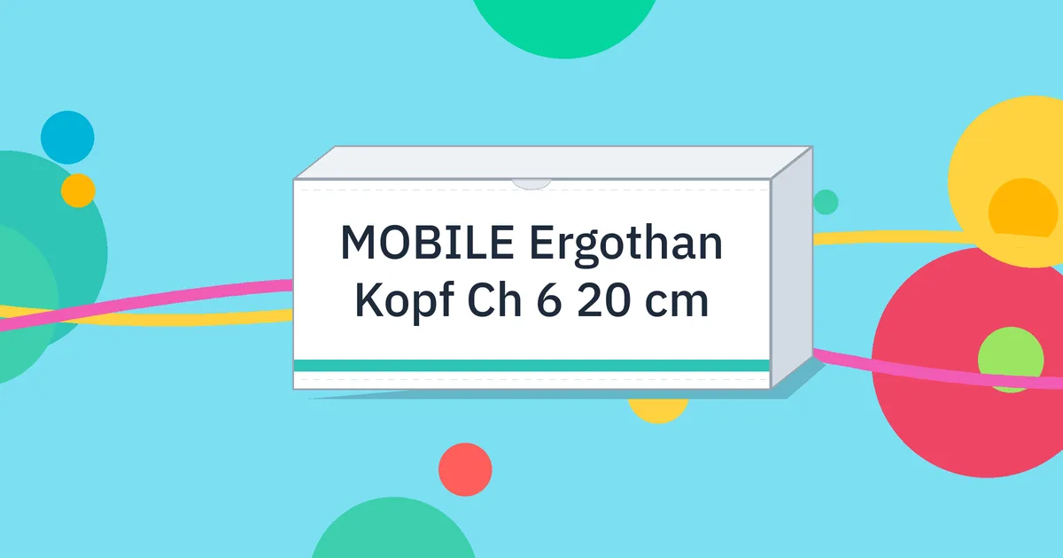 Symbolbild: Packung mit der Aufschrift MOBILE Ergothan Kopf Ch 6 20 cm (PZN 01875858) – Verfügbarkeit und Bezug in Apotheken in Frankfurt am Main