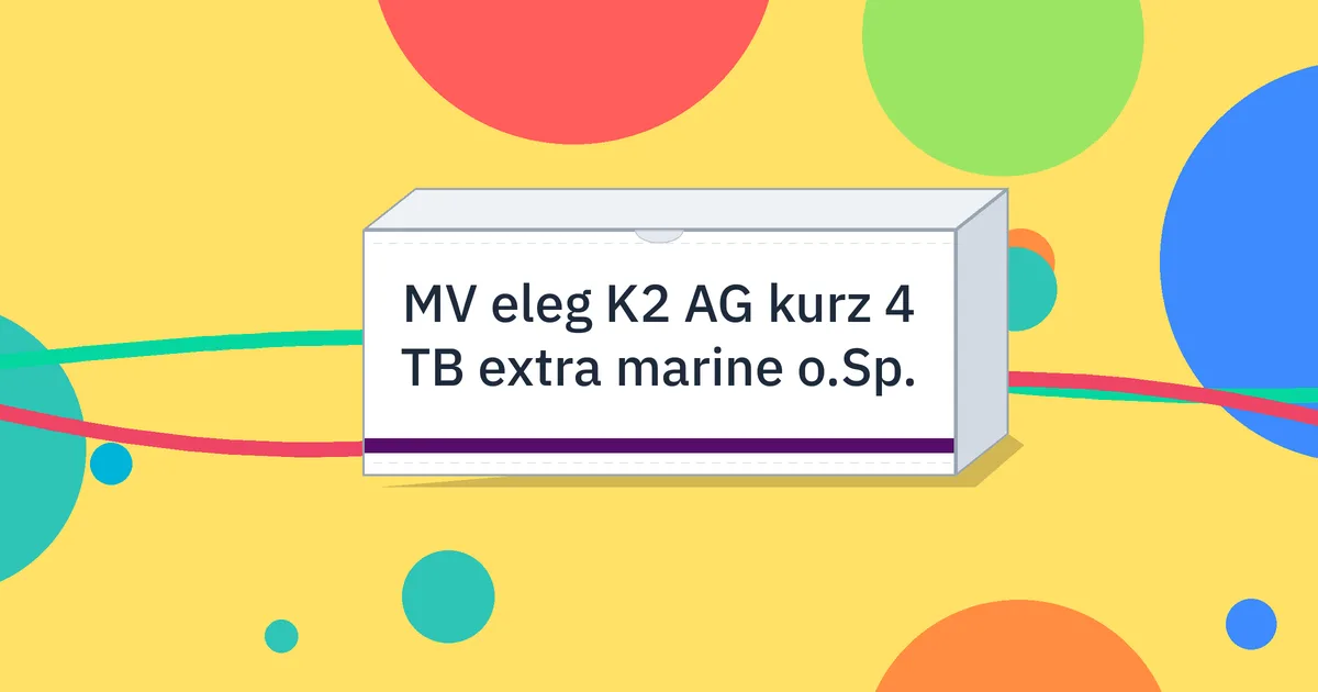Symbolbild: Packung mit der Aufschrift MV eleg K2 AG kurz 4 TB extra marine o.Sp. (PZN 14605793) – Verfügbarkeit und Bezug in Apotheken in Frankfurt am Main