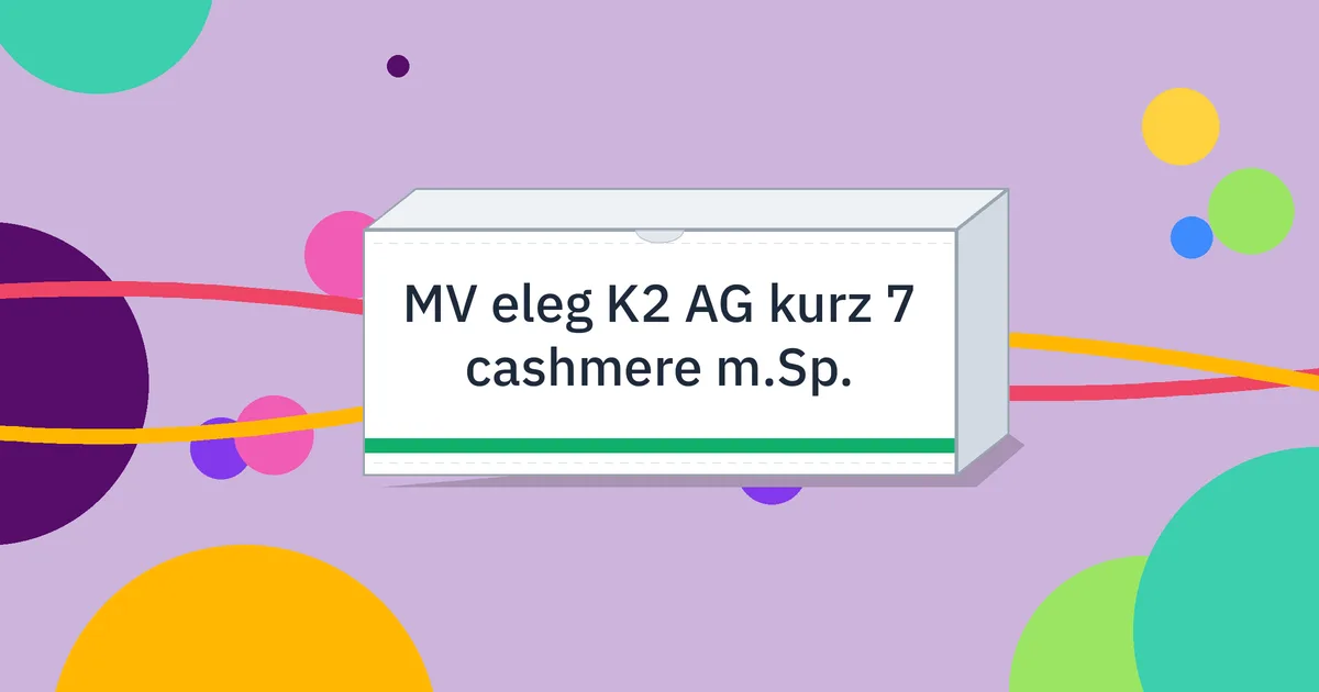 Symbolbild: Packung mit der Aufschrift MV eleg K2 AG kurz 7 cashmere m.Sp. (PZN 15284196) – Verfügbarkeit und Bezug in Apotheken in Frankfurt am Main