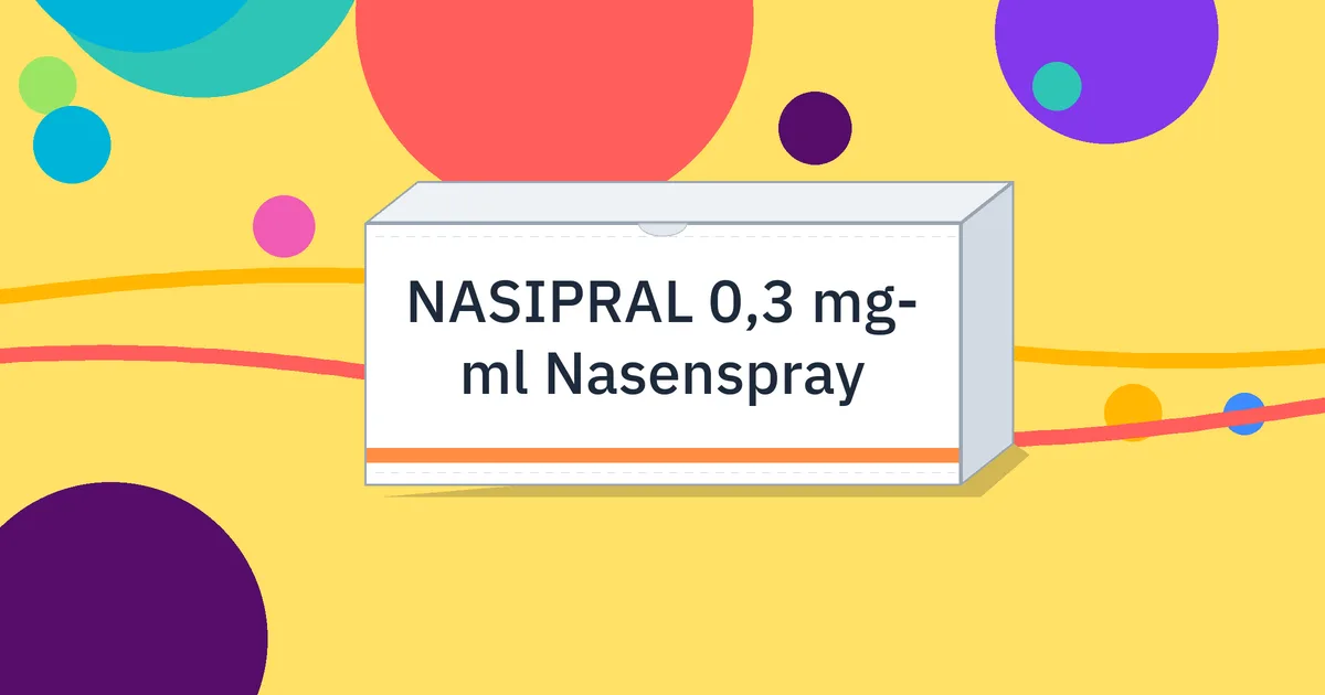 Symbolbild: Packung mit der Aufschrift NASIPRAL 0,3 mg-ml Nasenspray (PZN 16514037) – Verfügbarkeit und Bezug in Apotheken in Frankfurt am Main