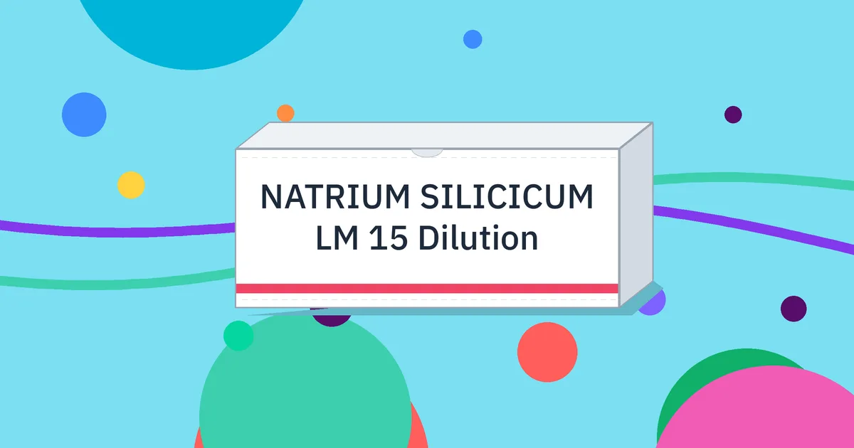 Symbolbild: Packung mit der Aufschrift NATRIUM SILICICUM LM 15 Dilution (PZN 12966860) – Verfügbarkeit und Bezug in Apotheken in Frankfurt am Main