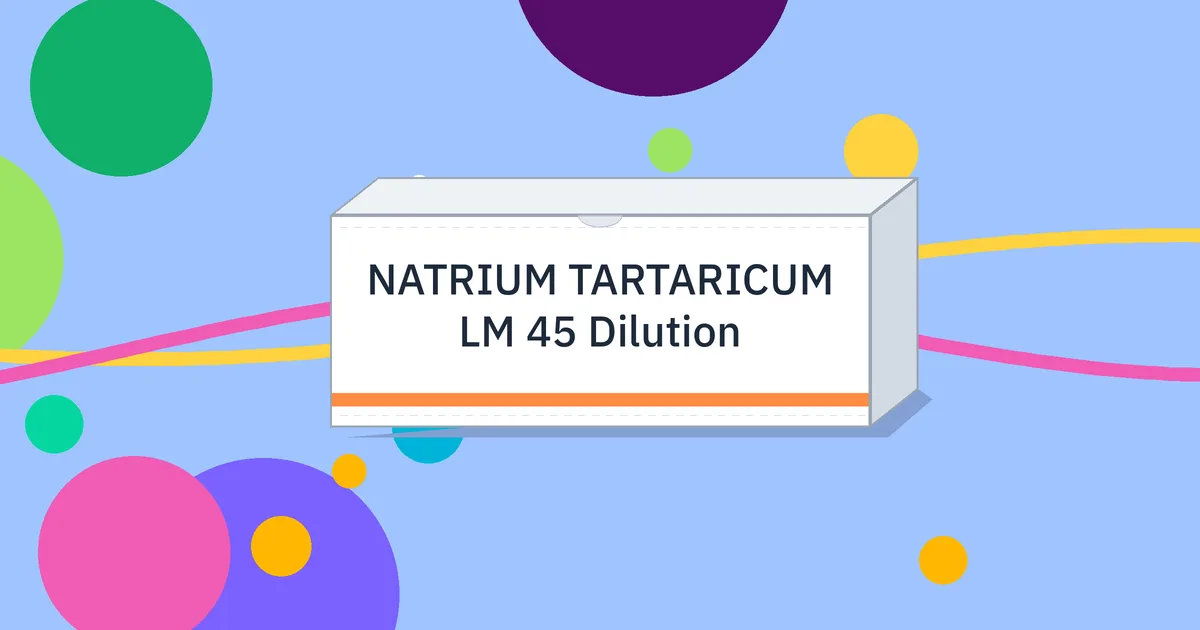Symbolbild: Packung mit der Aufschrift NATRIUM TARTARICUM LM 45 Dilution (PZN 12967948) – Verfügbarkeit und Bezug in Apotheken in Frankfurt am Main