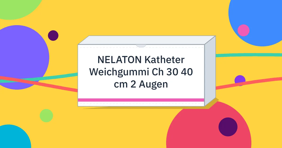 Symbolbild: Packung mit der Aufschrift NELATON Katheter Weichgummi Ch 30 40 cm 2 Augen (PZN 10085724) – Verfügbarkeit und Bezug in Apotheken in Frankfurt am Main