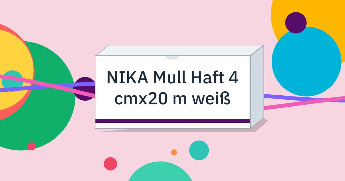 Symbolbild: Packung mit der Aufschrift NIKA Mull Haft 4 cmx20 m weiß (PZN 10320237) – Verfügbarkeit und Bezug in Apotheken in Frankfurt am Main