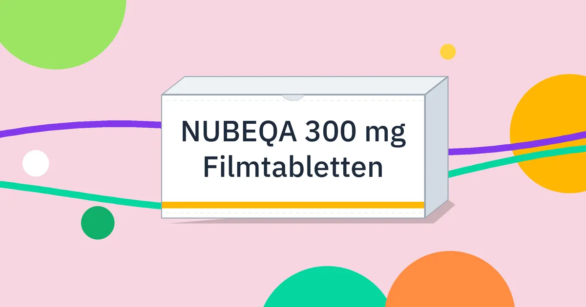 Symbolbild: Packung mit der Aufschrift NUBEQA 300 mg Filmtabletten (PZN 17450291) – Verfügbarkeit und Bezug in Apotheken in Frankfurt am Main