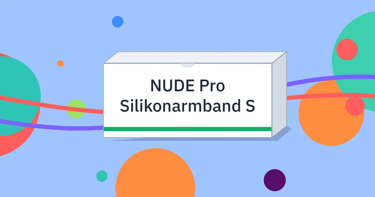 Symbolbild: Packung mit der Aufschrift NUDE Pro Silikonarmband S (PZN 18019879) – Verfügbarkeit und Bezug in Apotheken in Frankfurt am Main