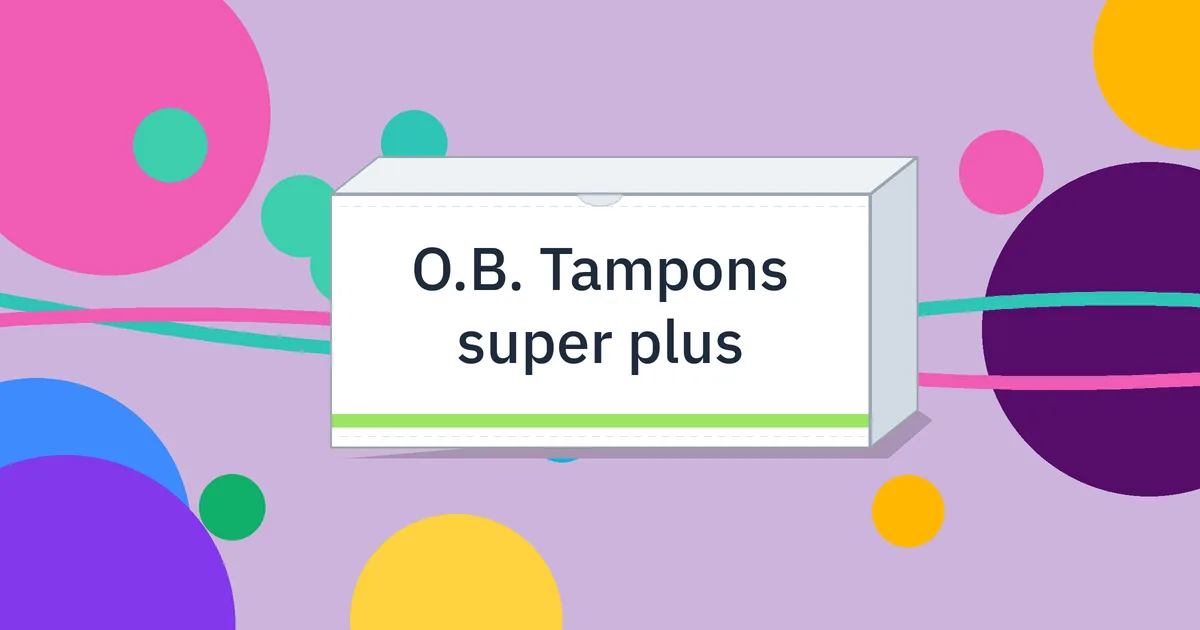Symbolbild: Packung mit der Aufschrift O.B. Tampons super plus (PZN 04764102) – Verfügbarkeit und Bezug in Apotheken in Frankfurt am Main