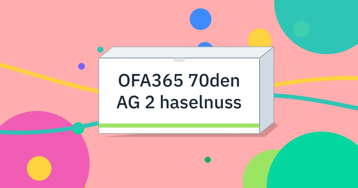 Symbolbild: Packung mit der Aufschrift OFA365 70den AG 2 haselnuss (PZN 16722161) – Verfügbarkeit und Bezug in Apotheken in Frankfurt am Main