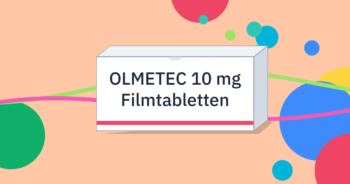 Symbolbild: Packung mit der Aufschrift OLMETEC 10 mg Filmtabletten (PZN 02231146) – Verfügbarkeit und Bezug in Apotheken in Frankfurt am Main