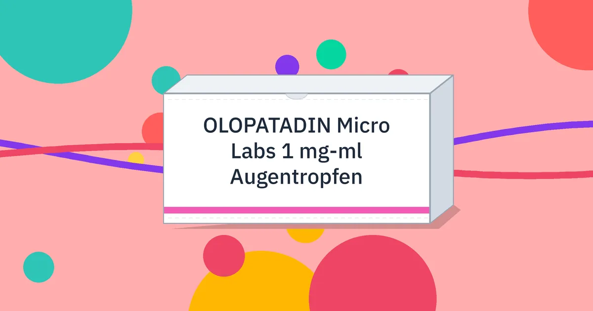 Symbolbild: Packung mit der Aufschrift OLOPATADIN Micro Labs 1 mg-ml Augentropfen (PZN 15317412) – Verfügbarkeit und Bezug in Apotheken in Frankfurt am Main