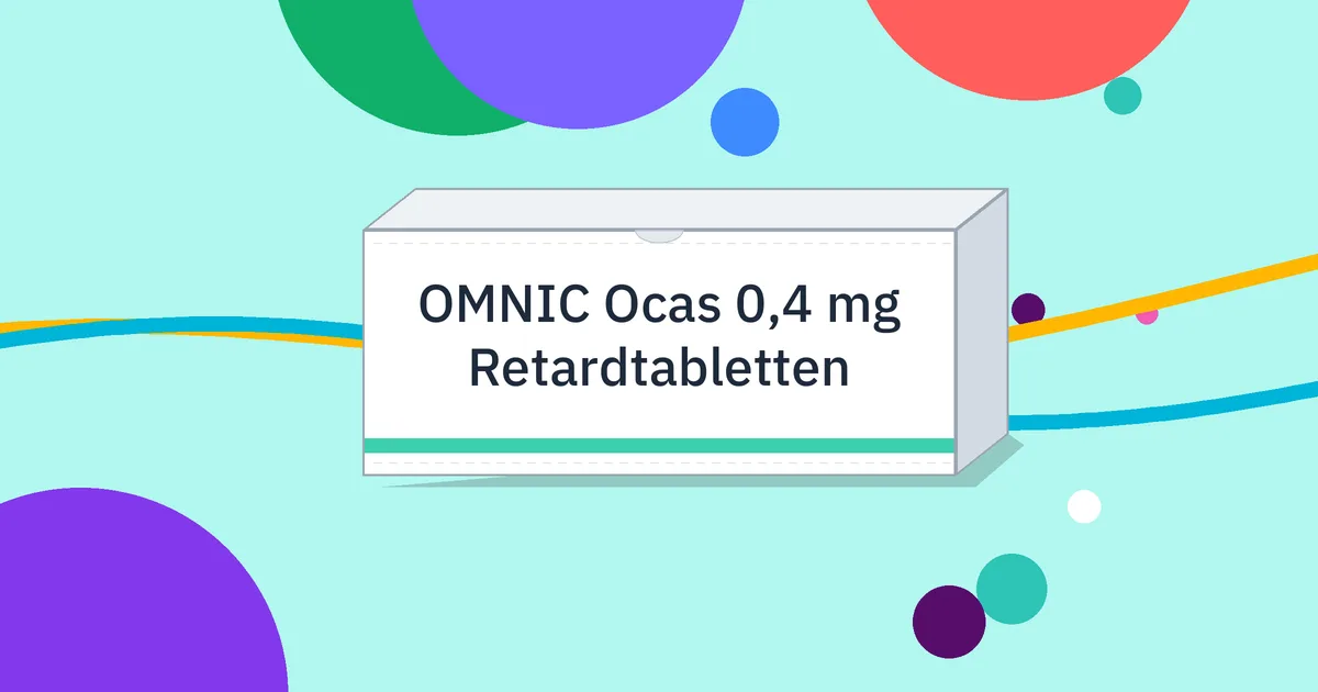 Symbolbild: Packung mit der Aufschrift OMNIC Ocas 0,4 mg Retardtabletten (PZN 06846577) – Verfügbarkeit und Bezug in Apotheken in Frankfurt am Main