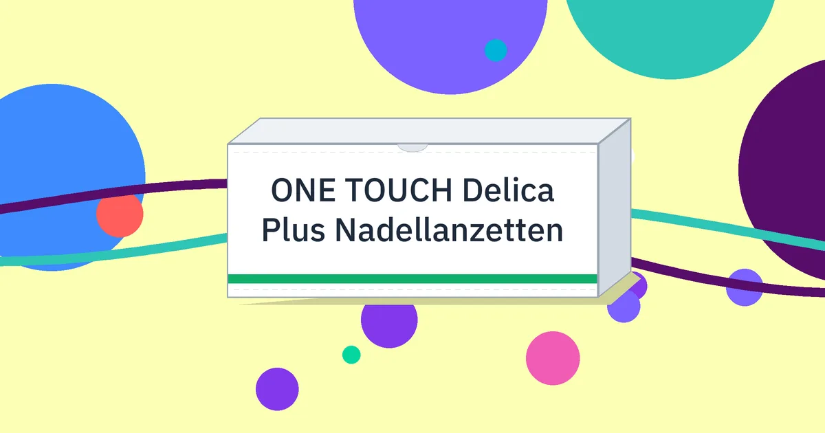 Symbolbild: Packung mit der Aufschrift ONE TOUCH Delica Plus Nadellanzetten (PZN 16802894) – Verfügbarkeit und Bezug in Apotheken in Frankfurt am Main