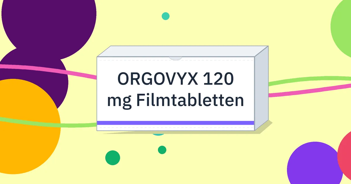 Symbolbild: Packung mit der Aufschrift ORGOVYX 120 mg Filmtabletten (PZN 20170543) – Verfügbarkeit und Bezug in Apotheken in Frankfurt am Main