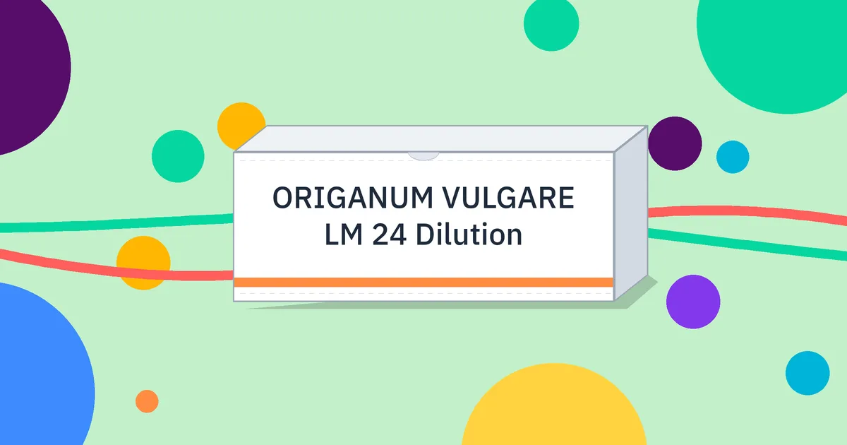 Symbolbild: Packung mit der Aufschrift ORIGANUM VULGARE LM 24 Dilution (PZN 12973191) – Verfügbarkeit und Bezug in Apotheken in Frankfurt am Main
