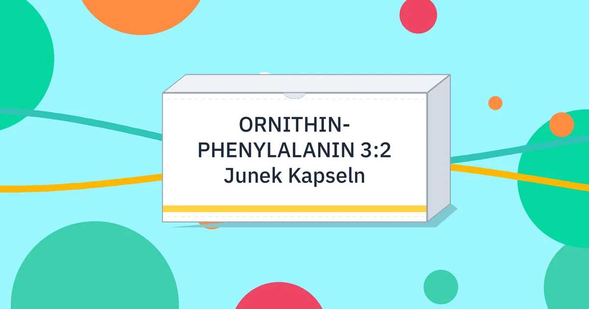 Symbolbild: Packung mit der Aufschrift ORNITHIN-PHENYLALANIN 3:2 Junek Kapseln (PZN 00983818) – Verfügbarkeit und Bezug in Apotheken in Frankfurt am Main