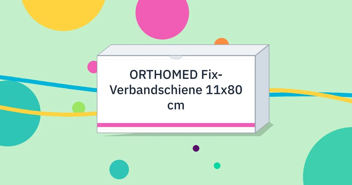 Symbolbild: Packung mit der Aufschrift ORTHOMED Fix-Verbandschiene 11x80 cm (PZN 11517315) – Verfügbarkeit und Bezug in Apotheken in Frankfurt am Main