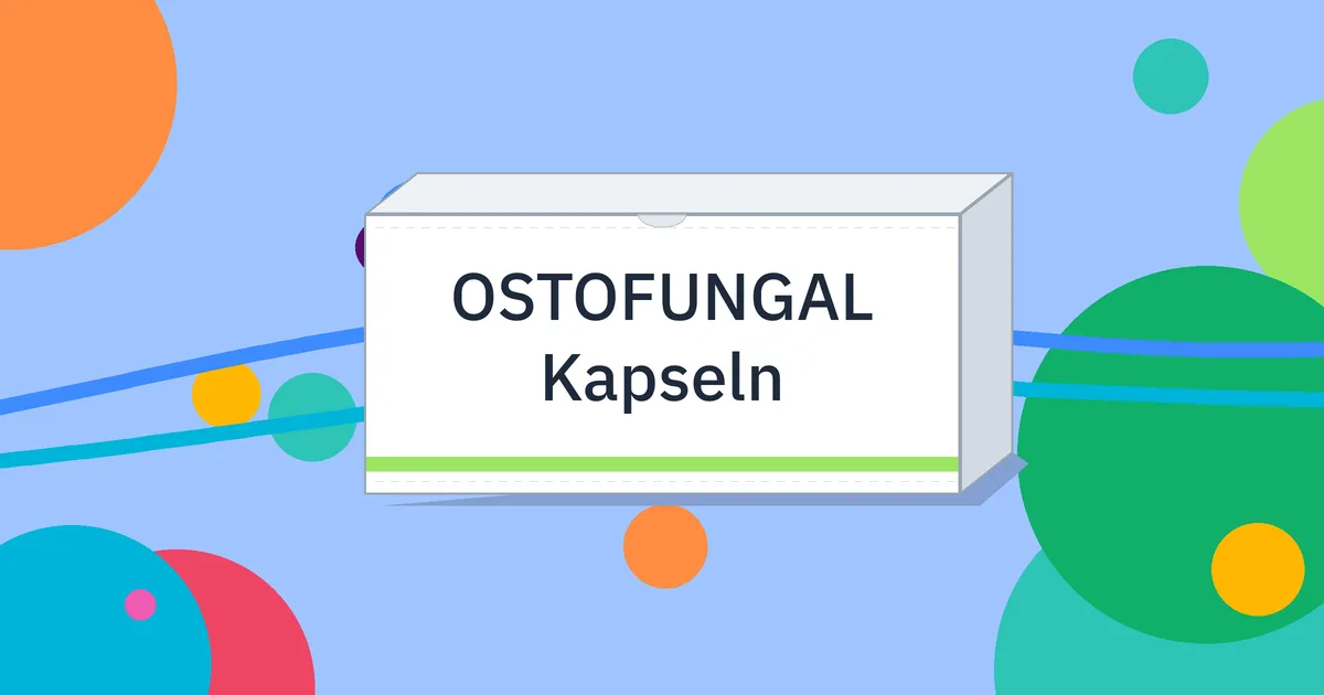 Symbolbild: Packung mit der Aufschrift OSTOFUNGAL Kapseln (PZN 13576210) – Verfügbarkeit und Bezug in Apotheken in Frankfurt am Main