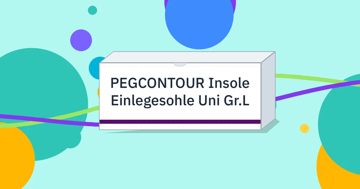 Symbolbild: Packung mit der Aufschrift PEGCONTOUR Insole Einlegesohle Uni Gr.L (PZN 17531888) – Verfügbarkeit und Bezug in Apotheken in Frankfurt am Main