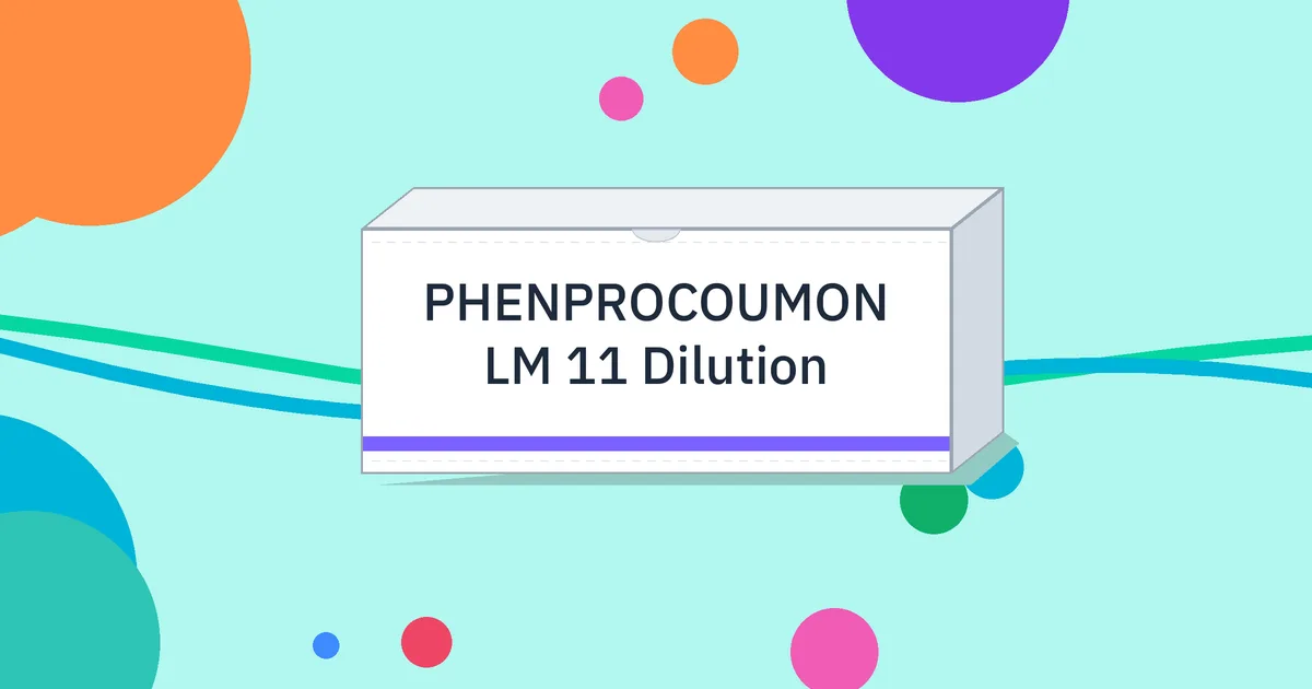 Symbolbild: Packung mit der Aufschrift PHENPROCOUMON LM 11 Dilution (PZN 13637868) – Verfügbarkeit und Bezug in Apotheken in Frankfurt am Main