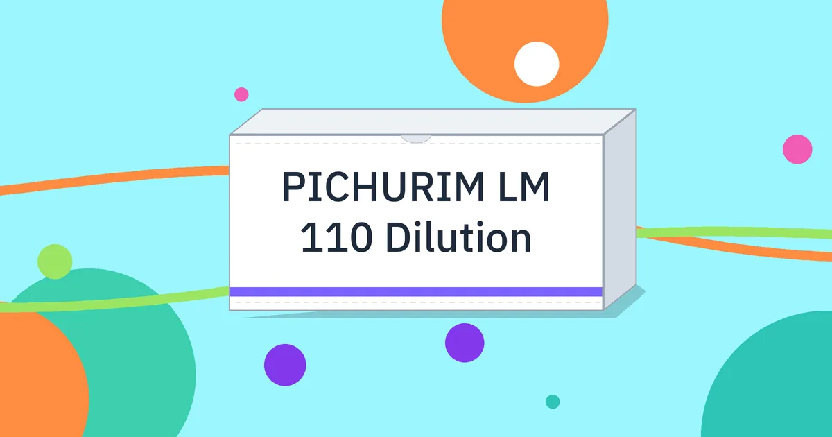 Symbolbild: Packung mit der Aufschrift PICHURIM LM 110 Dilution (PZN 13641427) – Verfügbarkeit und Bezug in Apotheken in Frankfurt am Main