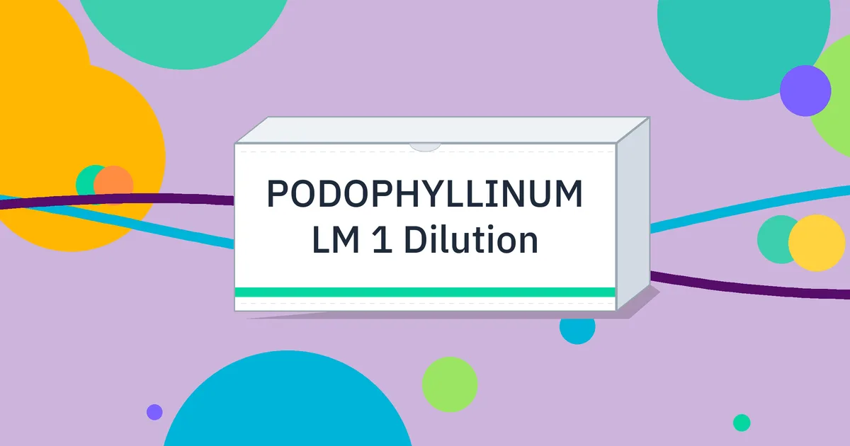 Symbolbild: Packung mit der Aufschrift PODOPHYLLINUM LM 1 Dilution (PZN 13660867) – Verfügbarkeit und Bezug in Apotheken in Frankfurt am Main