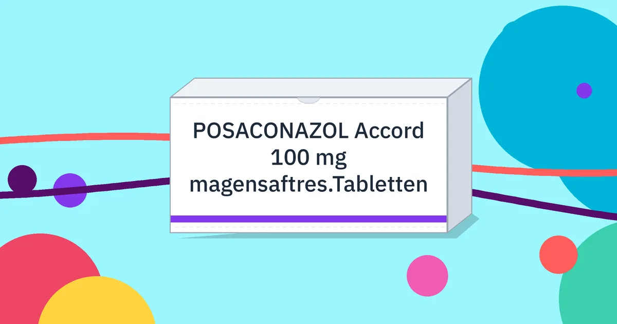 Symbolbild: Packung mit der Aufschrift POSACONAZOL Accord 100 mg magensaftres.Tabletten (PZN 15871924) – Verfügbarkeit und Bezug in Apotheken in Frankfurt am Main