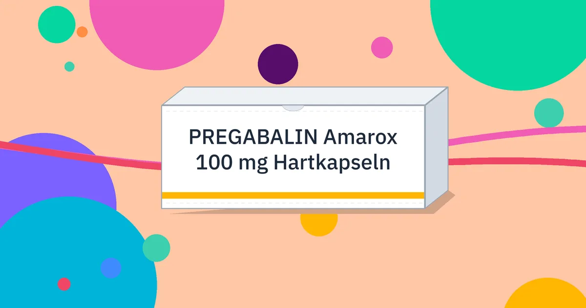 Symbolbild: Packung mit der Aufschrift PREGABALIN Amarox 100 mg Hartkapseln (PZN 16805094) – Verfügbarkeit und Bezug in Apotheken in Frankfurt am Main